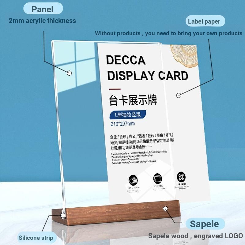 Desktop Billboard Select a4 Wooden Acrylic Table Card a5 Table Card ...