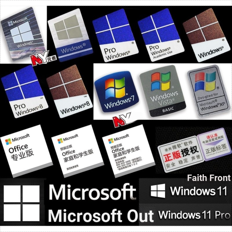 2025 Sticker Windows 11 Win11 pro Computer Sticker Metal Sticker ...