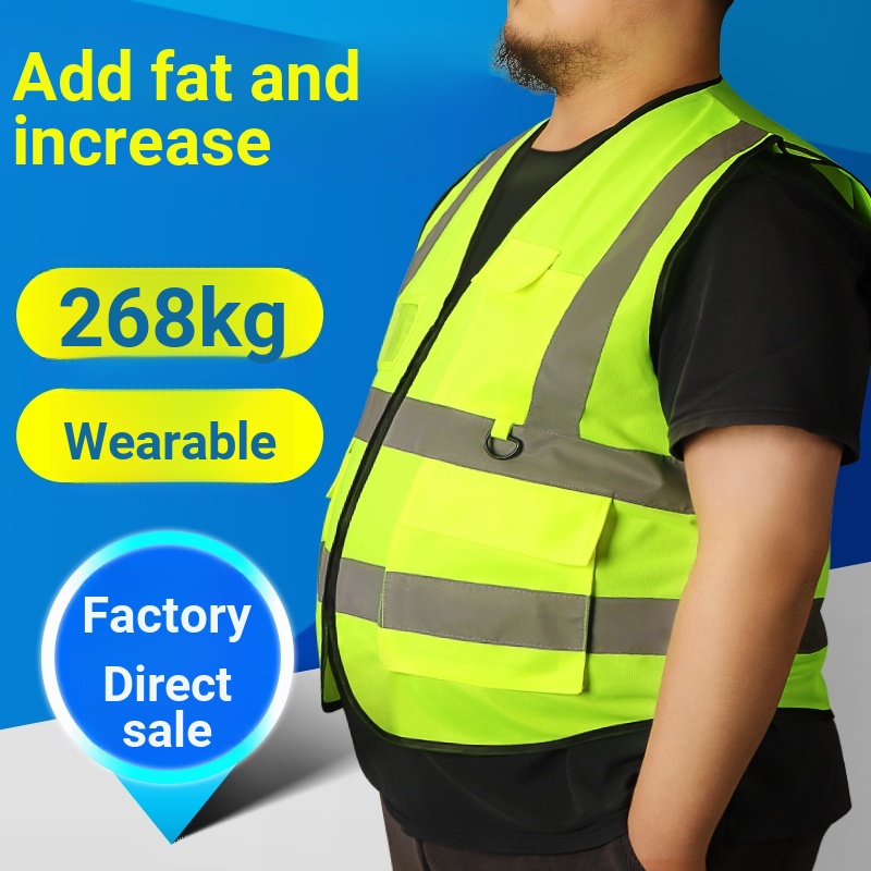 Summer Breathable Large Size Reflective Safety Vest Plus Fat Extra ...