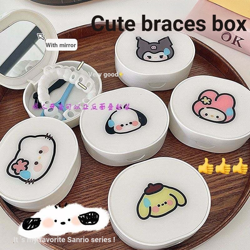 Braces Box Holder Box Invisible Braces Box Invisible Beauty with Mirror ...