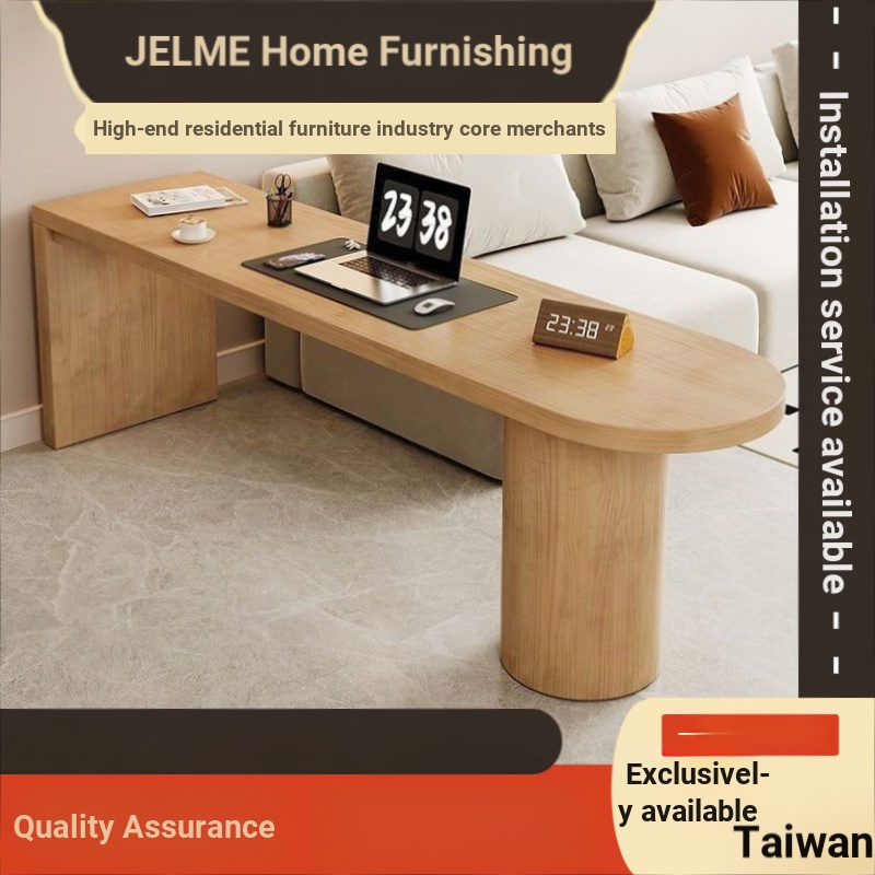 Solid Wood Living Room Large Long Desk Tea Table Small Apartment Double ...