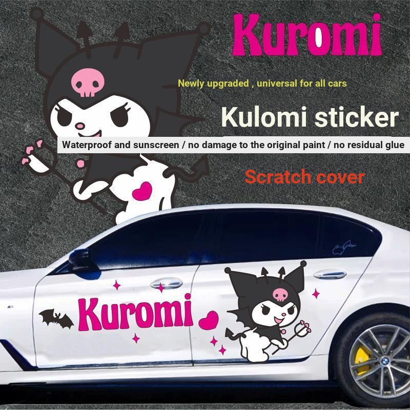 KUROMI Car Sticker KUROMI Body Window Glass Decorative Sticker Garland ...