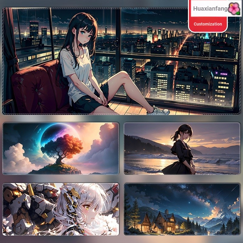Oversized Mouse Pad Anime Two Dimensional Gaming Game Office Computer 4711