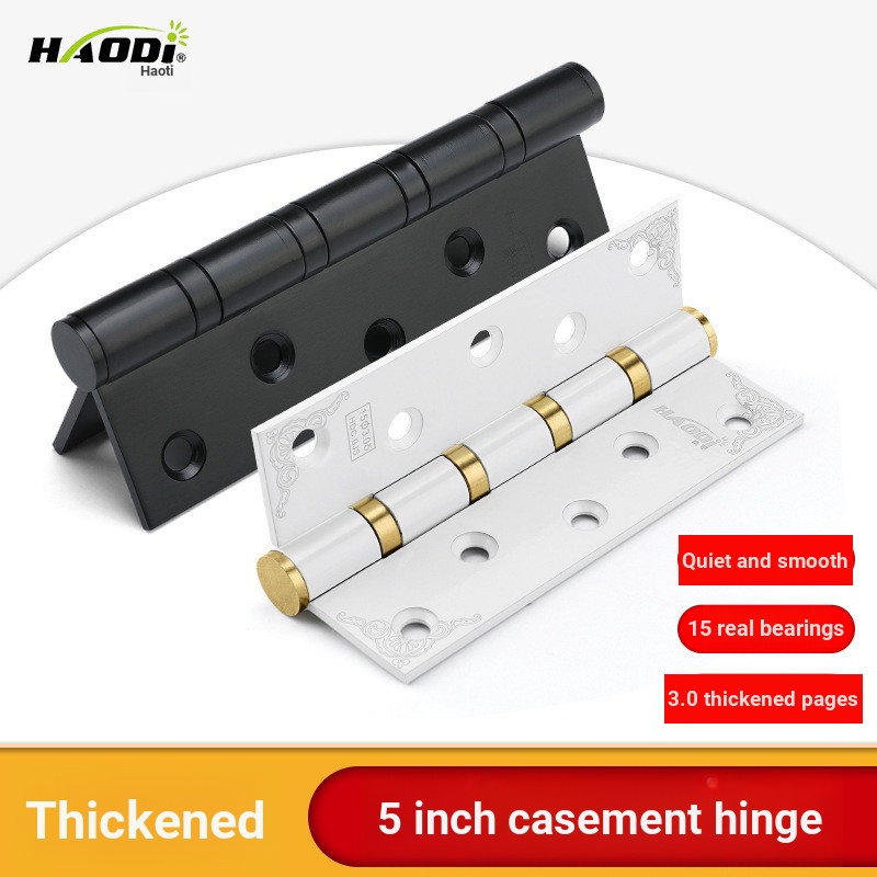 17cm Hinge Stainless Steel Flat Open Hinge Black Bearing Hinge Door ...