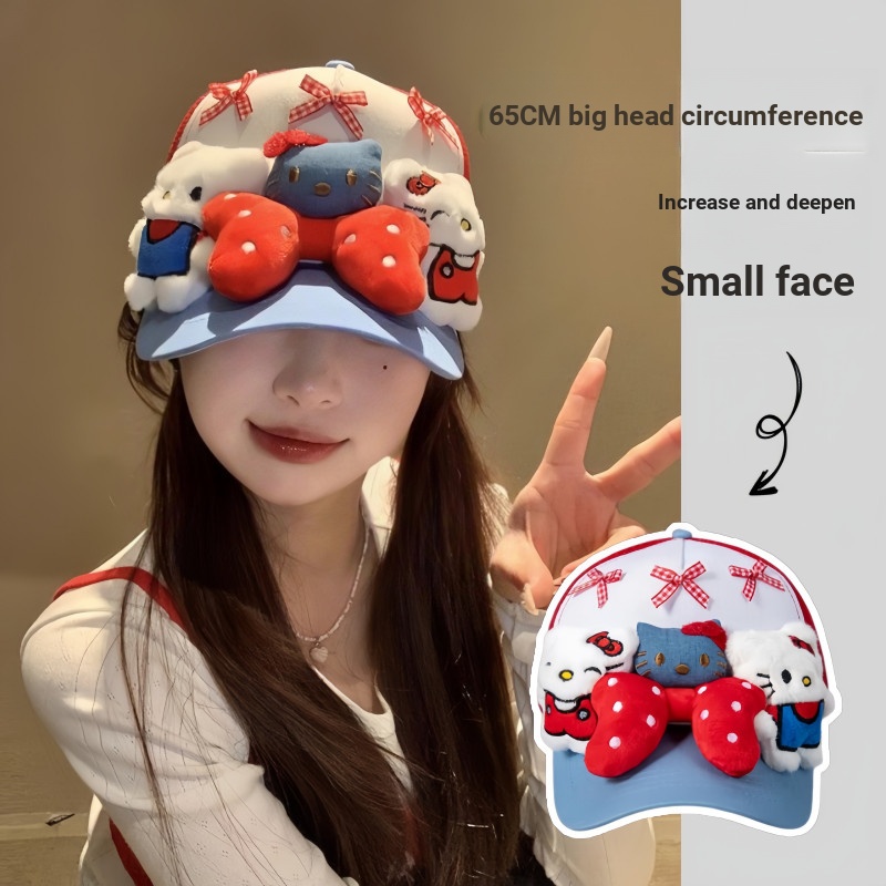 Cute Bow Knot Cap Female y2k Cartoon Work Cap 2025 | Shopee Malaysia