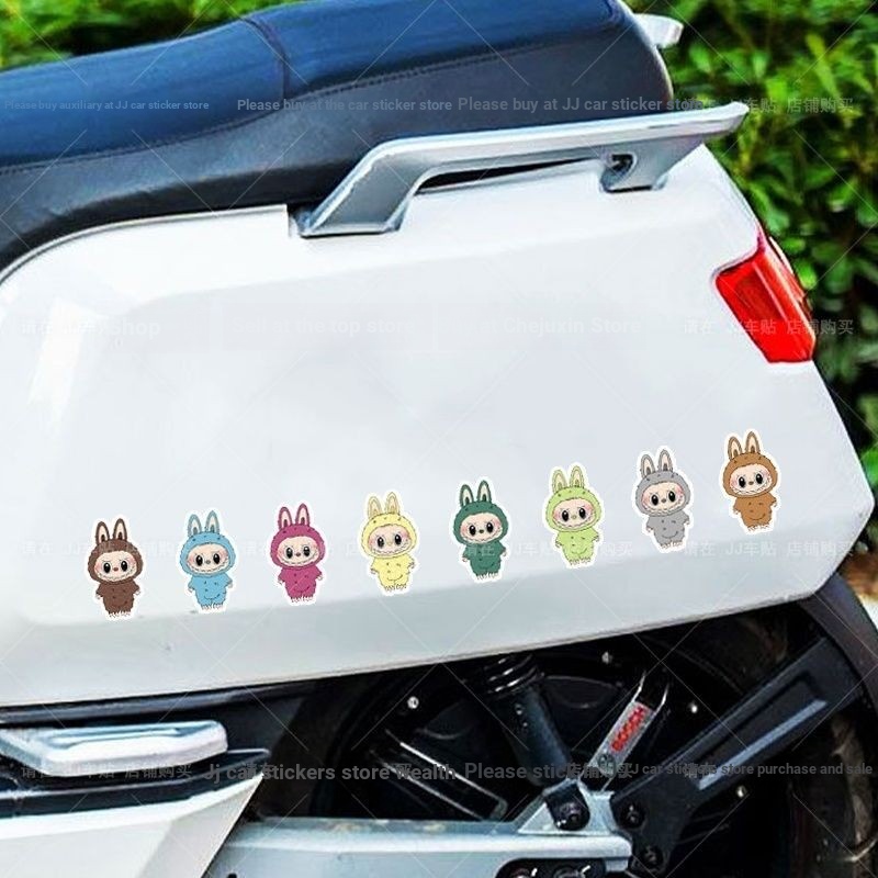 [Creative Car Sticker] Cartoon Bubble Mart labubu labubu Car Reflective ...