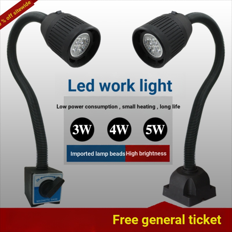 LED Machine Lathe Light Magnetic Long-Arm Universal Hose Light CNC ...