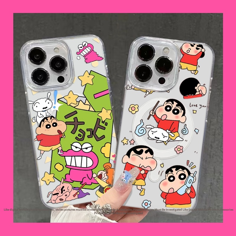 Samsung Apple Magnetic Phone Case Crayon Shin-Chan Crocodile Biscuits ...