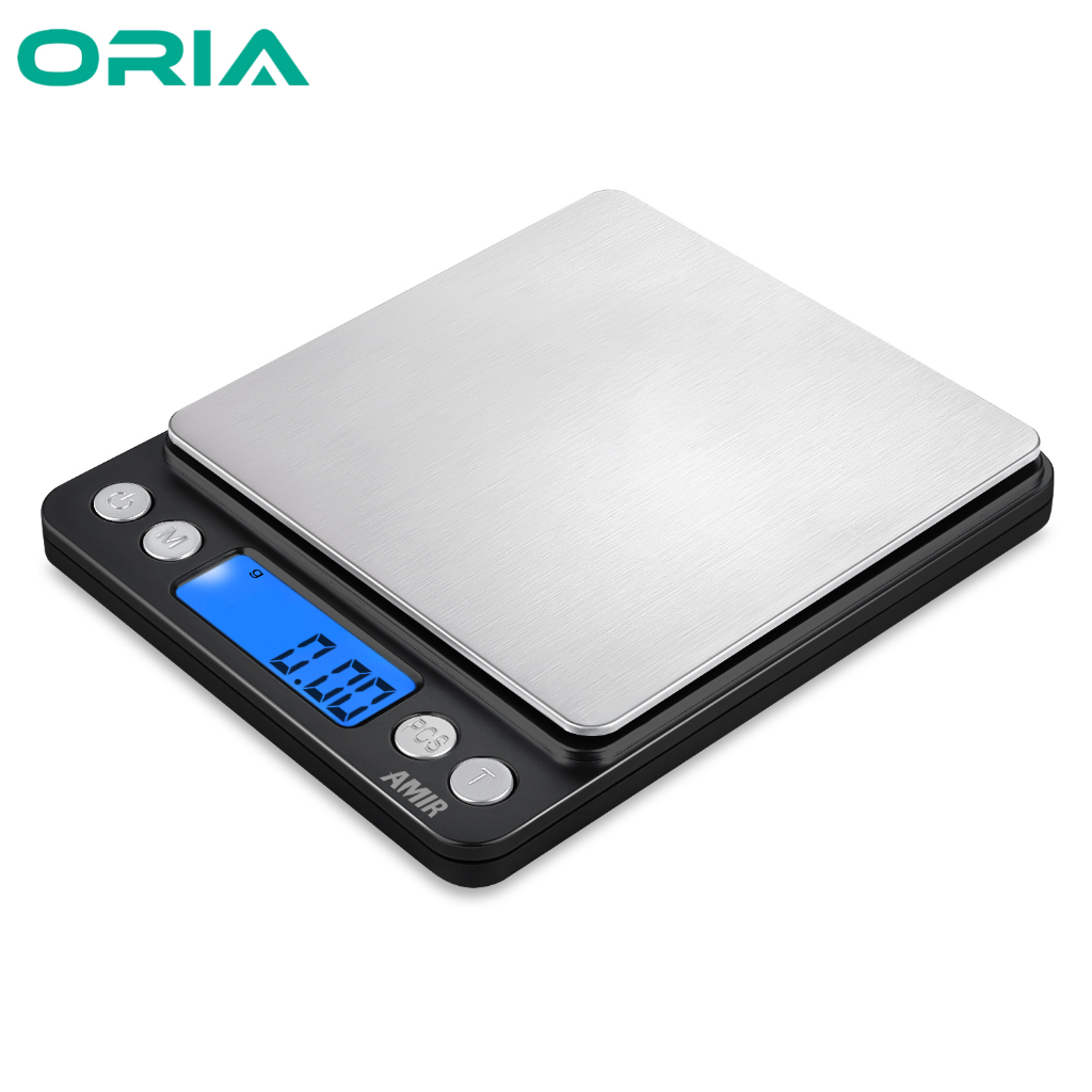 ORIA Mini Portable Electronic Digital Kitchen Scale (500g/ 0.01g ...
