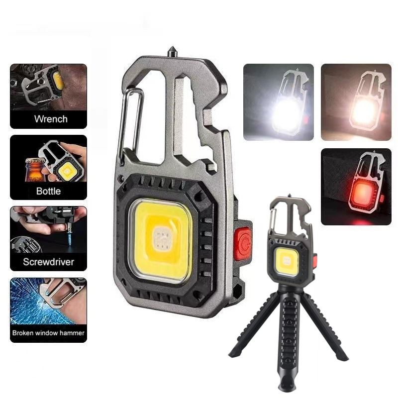 Pro Multi-function COB Work Lamp LED Flashlight USB Rechargeable Torch ...