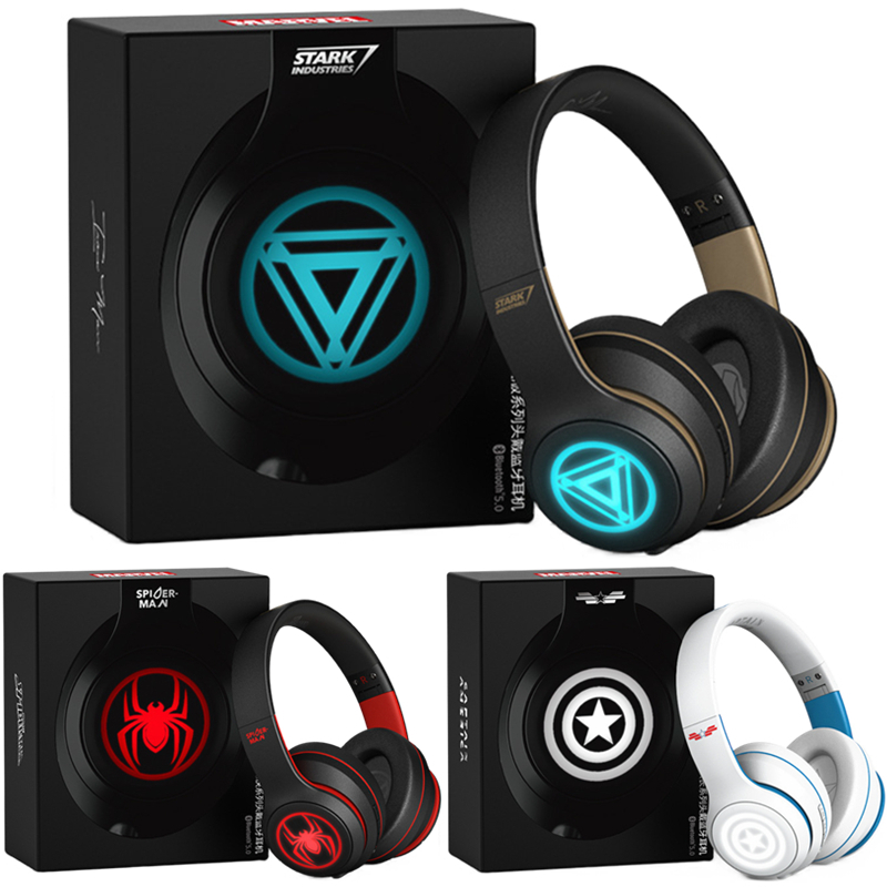 Wireless Bluetooth Kids Headsets Marvel Iron Man Spiderman Captain ...