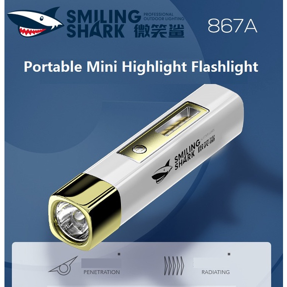 SmilingShark Mini Flashlight Portable Pocket Torchlight USB ...