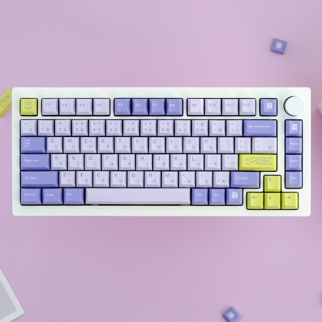 GMK Cat Keycap, 129 Keys PBT Keycaps Cherry Profile DYE-SUB ...
