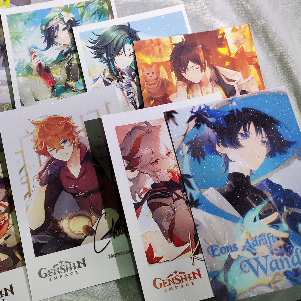 SG Genshin Impact Postcard Genshin Card Laminated Genshin Post card ...