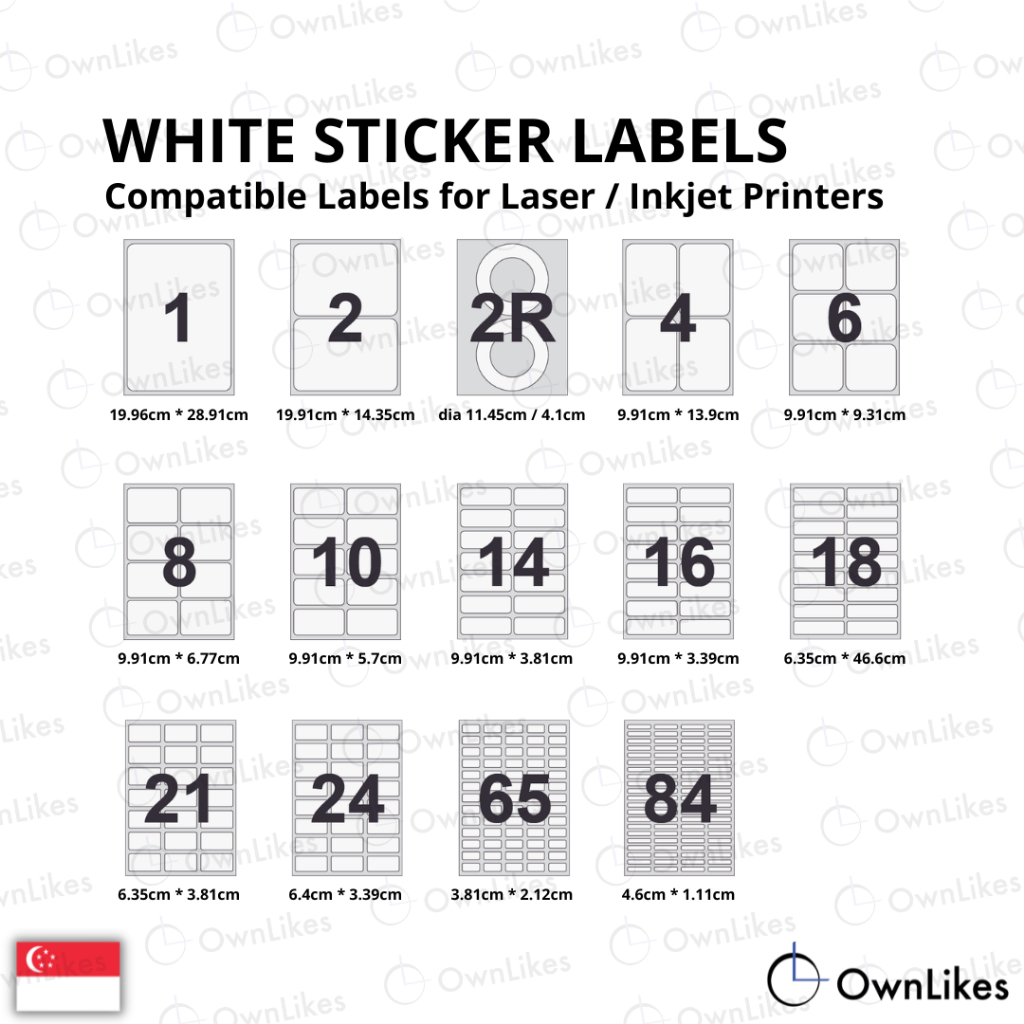 | White Sticker Label Sheet | Shopee Malaysia