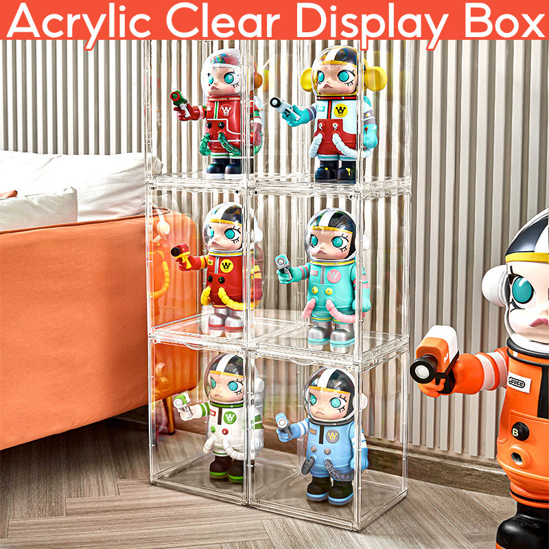 Fully Clear Acrylic Popmart Display Case Blind Box Molly 400 Figurines ...