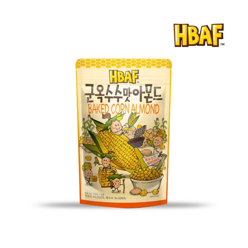 HBAF No.1 Korean Seasoned Almond Snack 120g 130g (All Flavors) / HONEY BUTTER / WASABI / GALIC ...