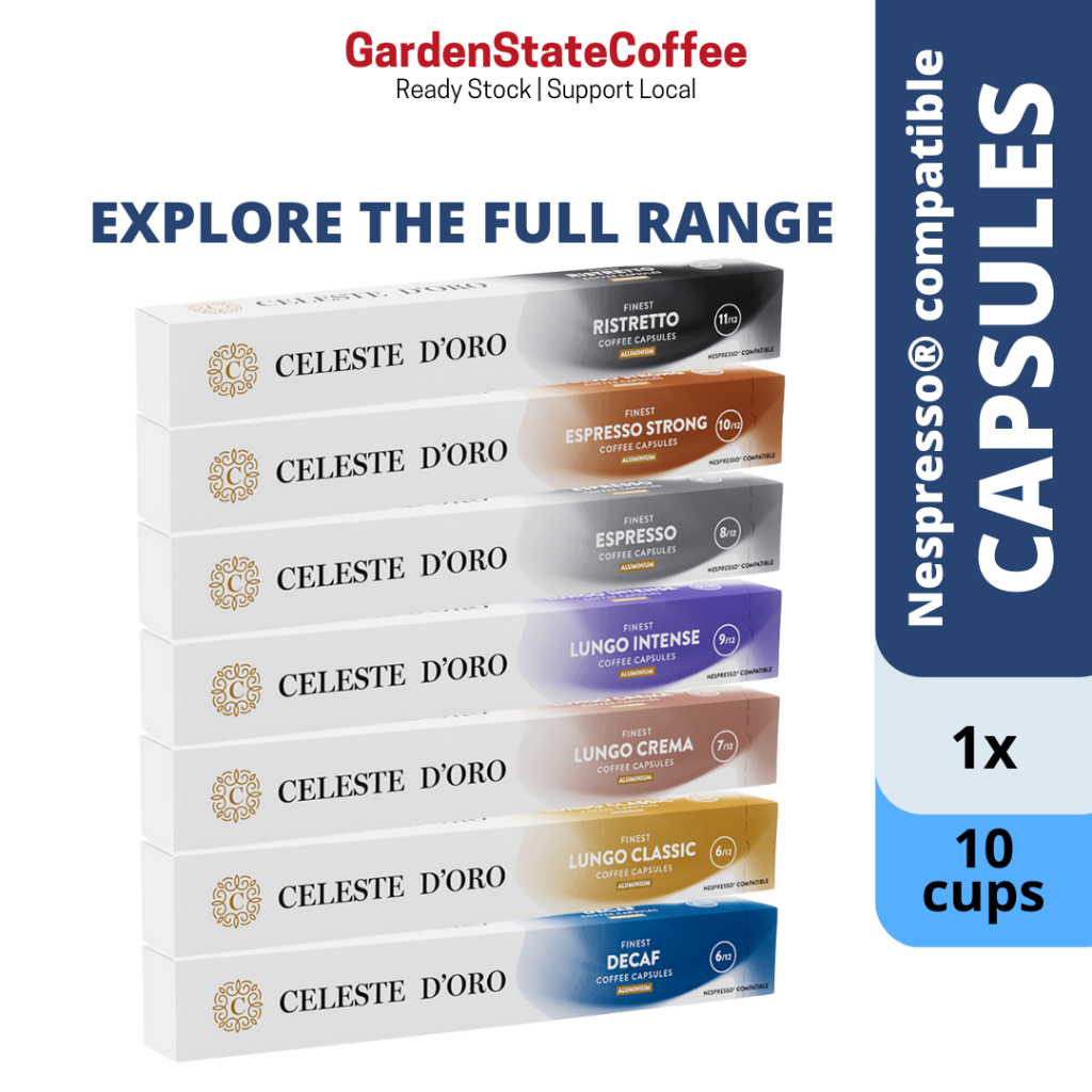 Celeste d'Oro - Nespresso Compatible Aluminium Coffee Capsules (10 per ...