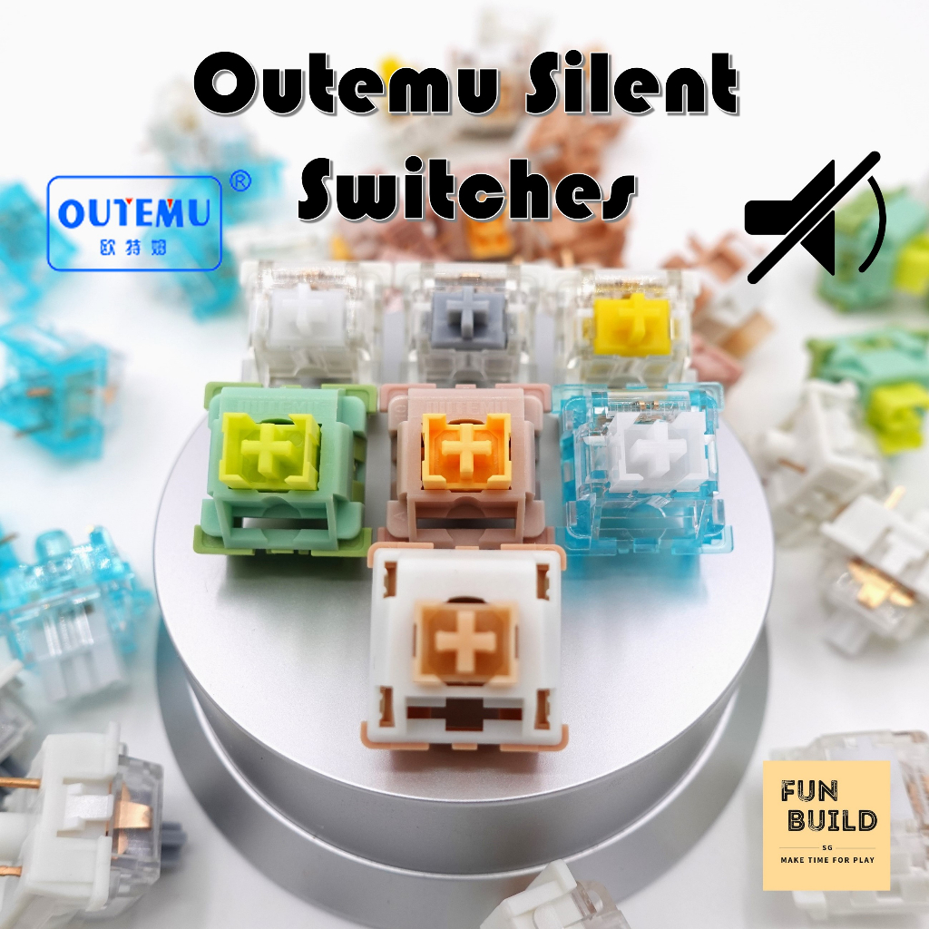 Outemu Silent Switch for Mechanical Keyboard (Peach/Lime/Ocean/Yellow Jade/Cream Yellow Pro V2 ...