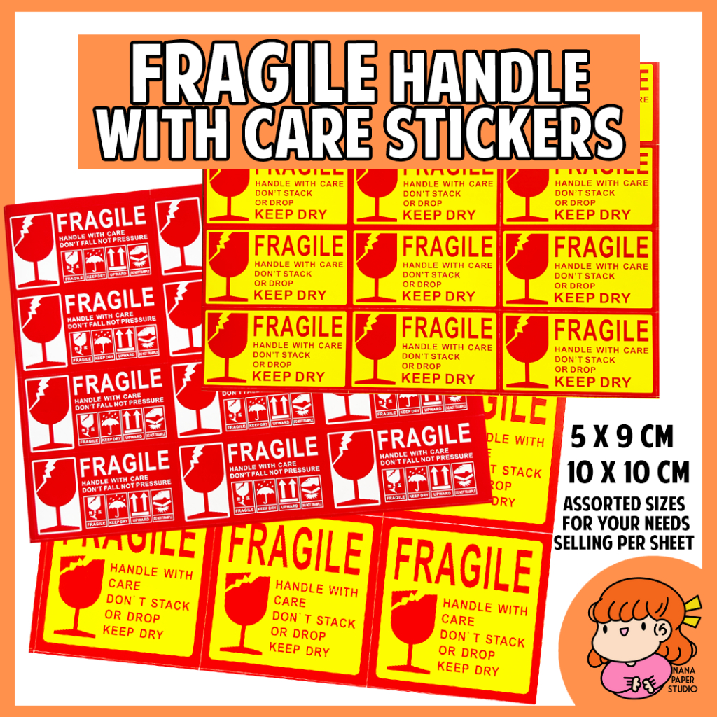 Fragile Handle With Care Stickers for Parcel Packaging Box Supplies ...