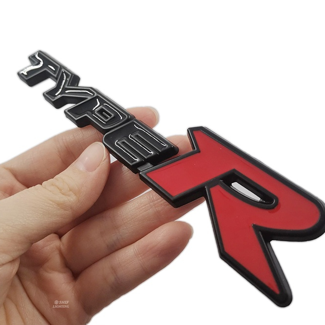 1 X Metal Black TYPE R TYPER Logo 3D Car Auto Side Fender Rear Trunk ...