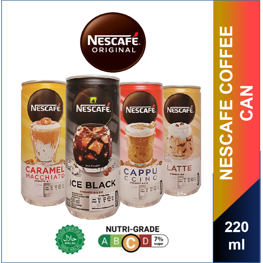 Nescafe Can Coffee - Ice Black/ Latte / Cappuccino / / Mocha 220ml ...