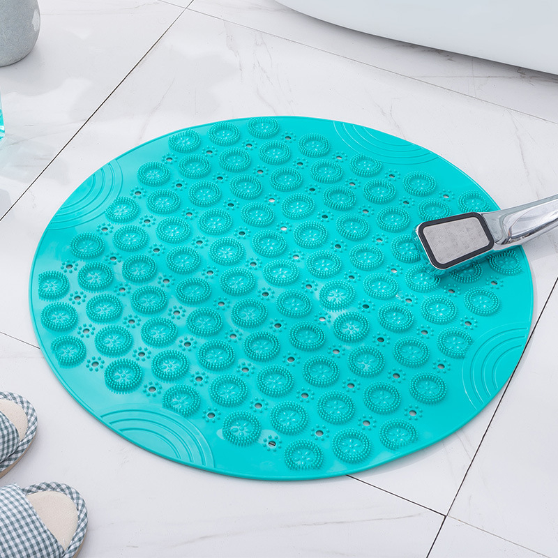 Non-Slip Shower Mat Bath Mat with Drain Hole Foot Massage Dots | Shopee ...