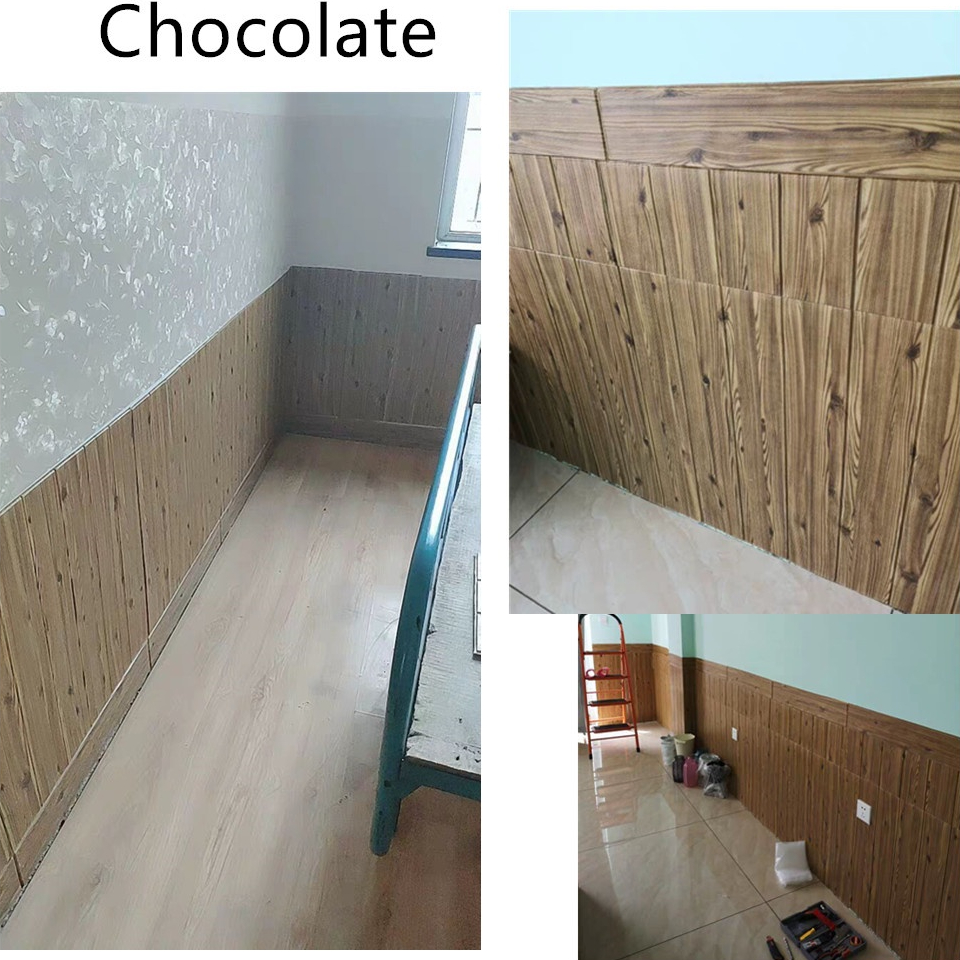 Large Size 70*35cm 3D wood dinding Wallpaper Wood Pattern 3D self ...