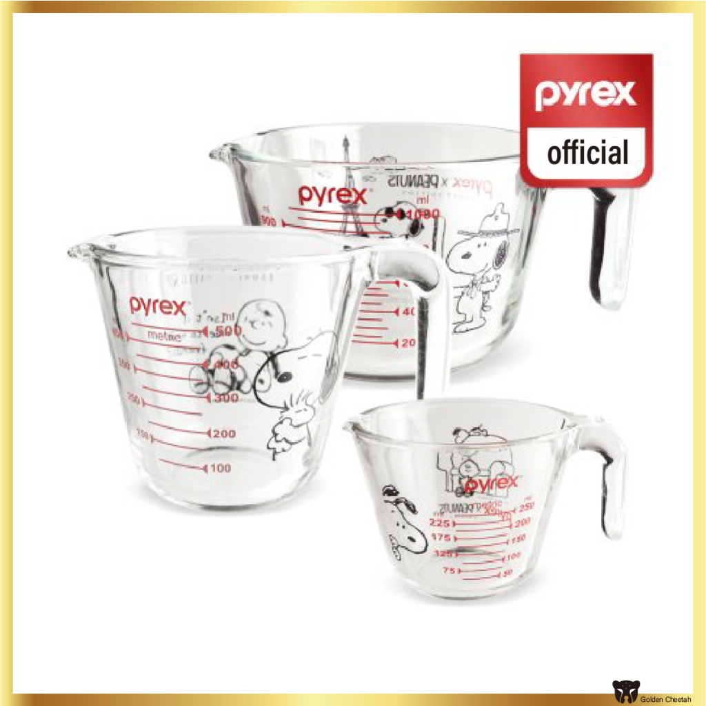 Pyrex Measuring Cup Snoopy Edition 250ml 500ml 1L | Shopee Malaysia