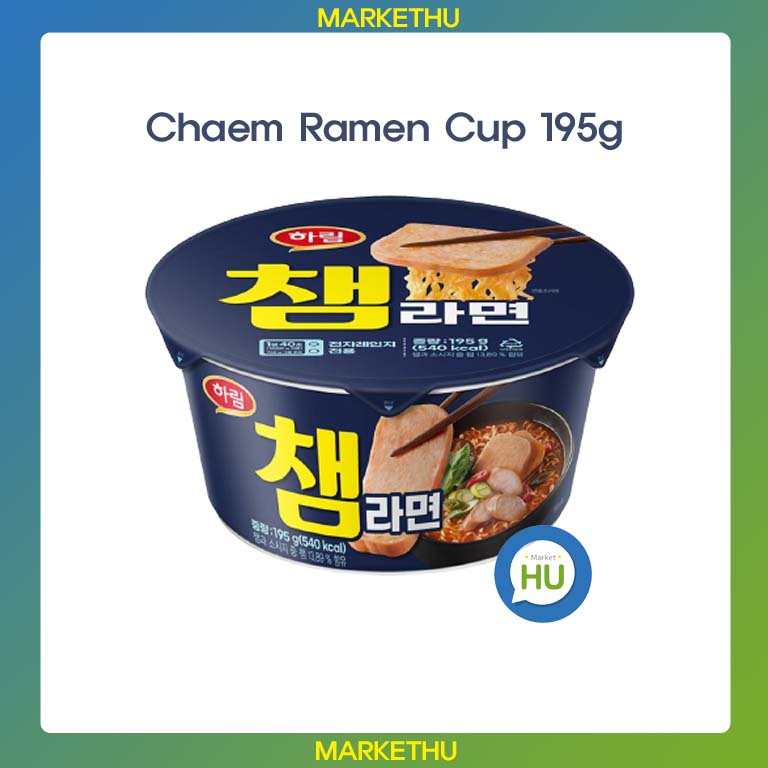 [HARIM] Premium Cham Ramen Cup 195g/With Chicken Ham,[Season ends ...