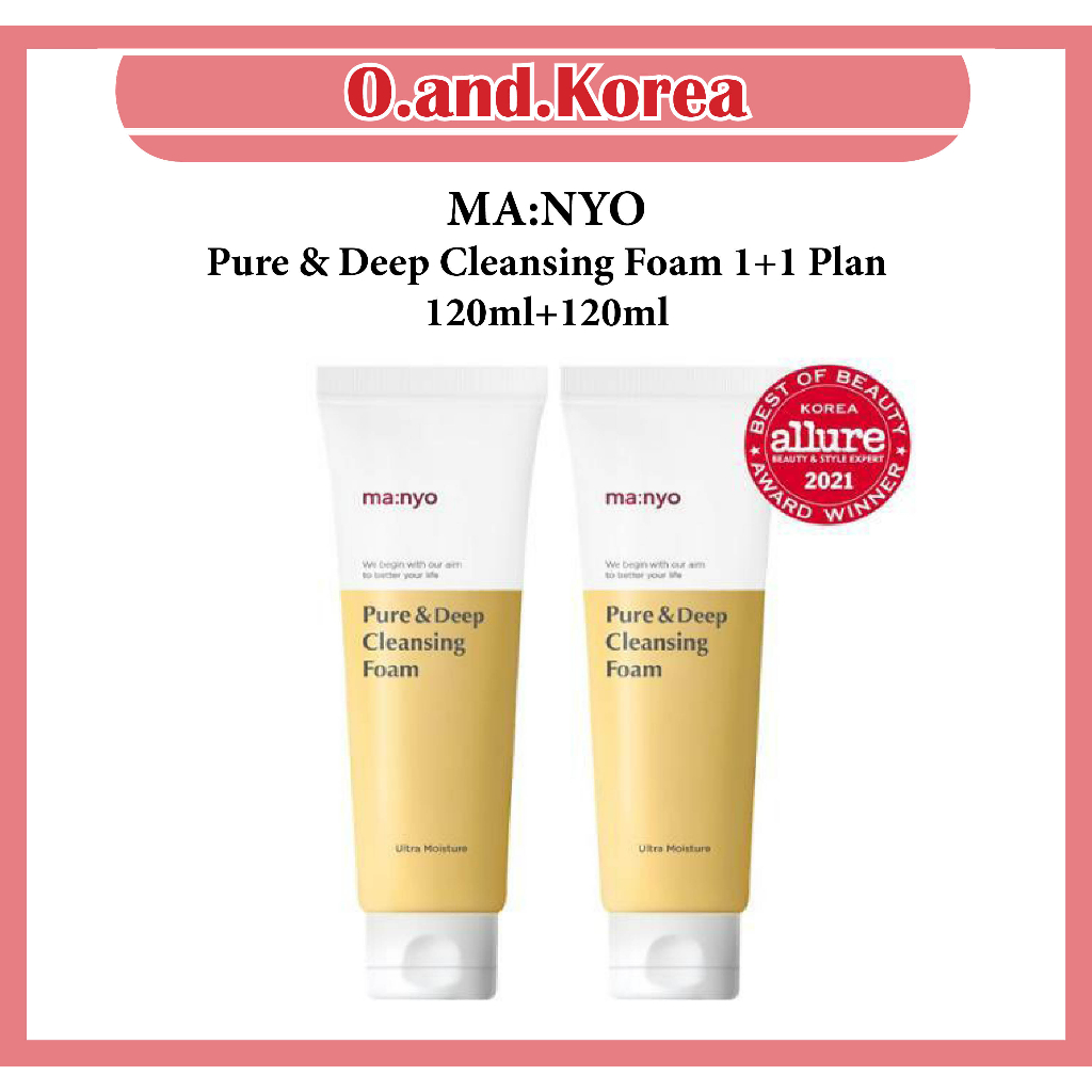 [MANYO] Pure & Deep Cleansing Foam 1+1 Plan (120ml+120ml) | Shopee Malaysia