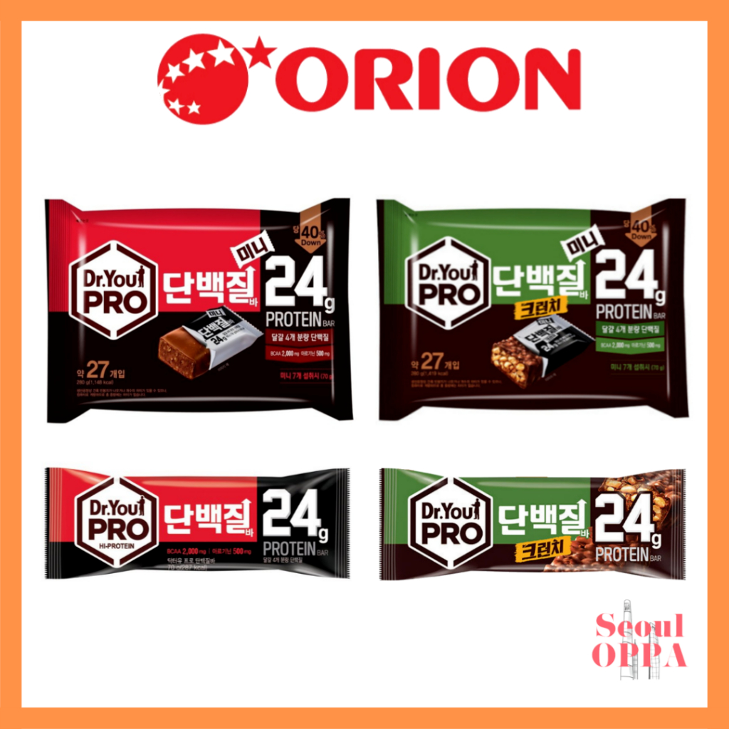 [Orion] Dr. You Pro Protein Bar 560g(8 PCS) Mini 280g(27 PCS) Crunch ...