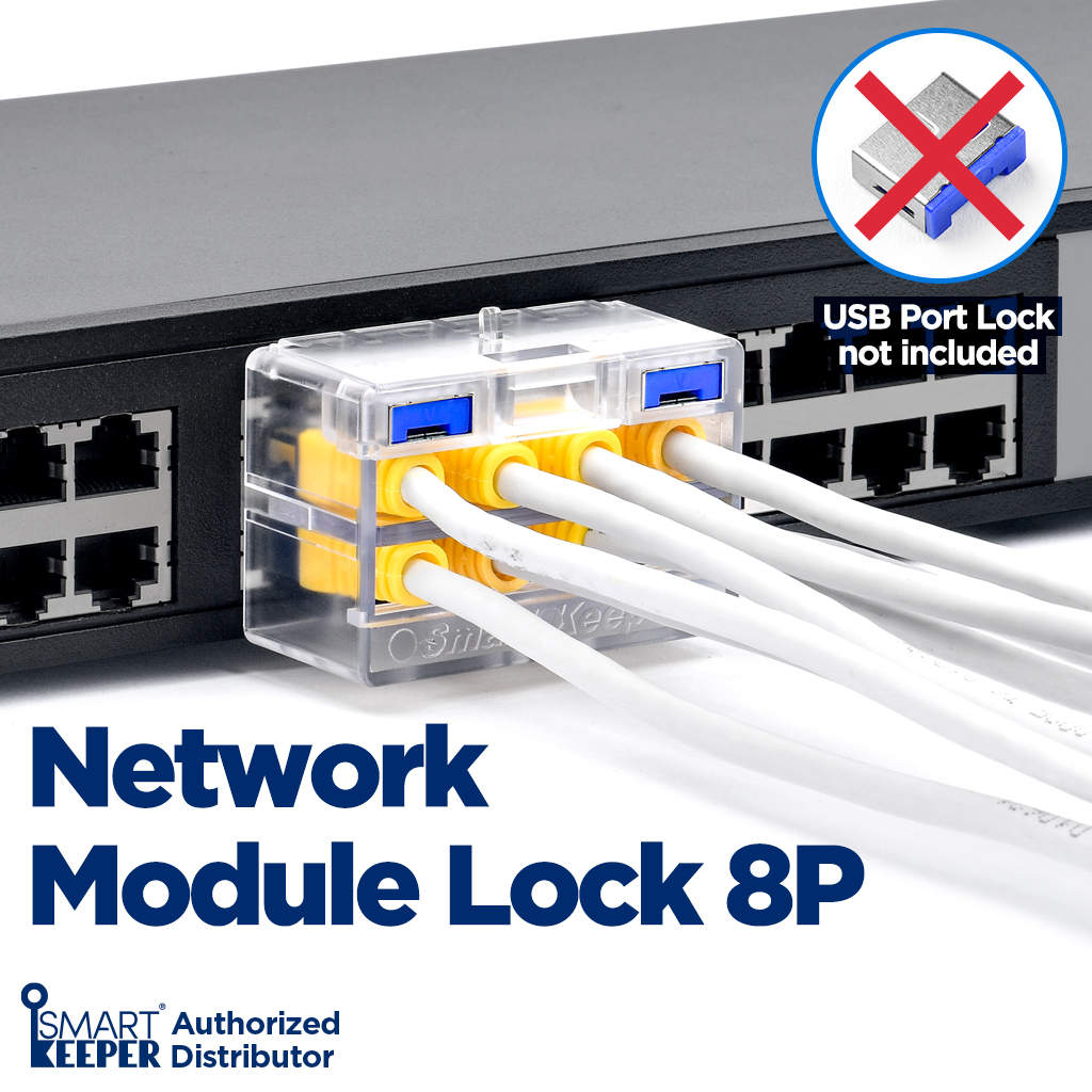 Network Module Lock 8P (secure 8 ports RJ45 LAN cable, USB Port Lock ...