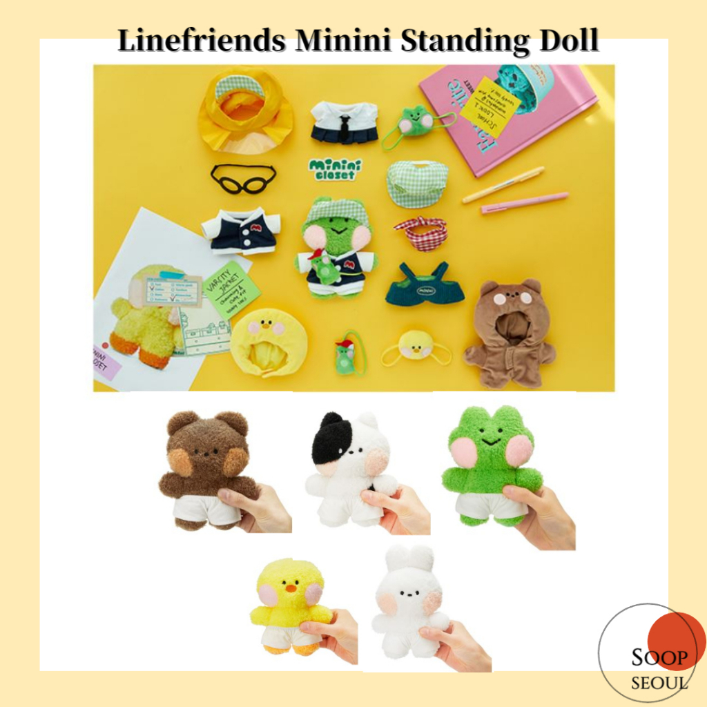 LINEFRIENDS Official Minini Standing Doll / costum Plush | Shopee Malaysia