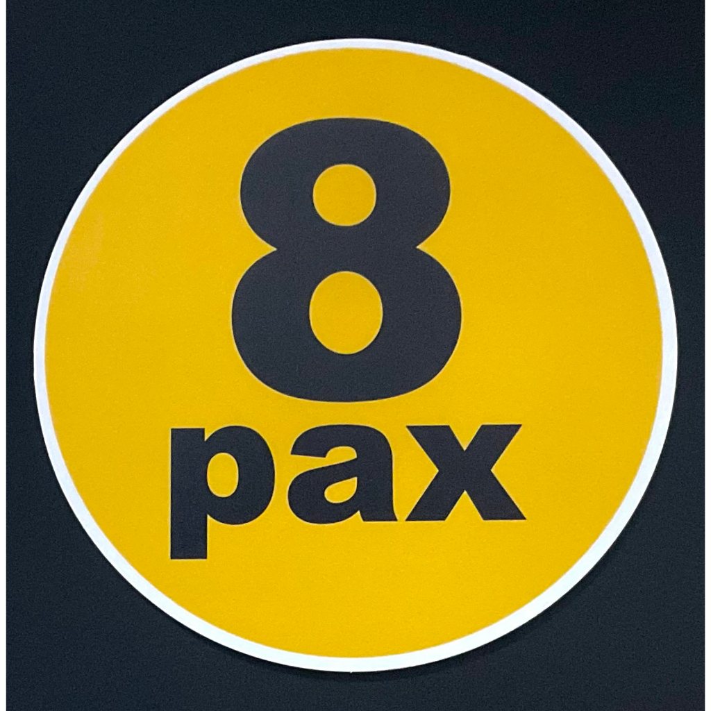 8 pax Sticker for Lorry, Van, Bus, etc. ( Diameter : 150mm ) | Shopee ...