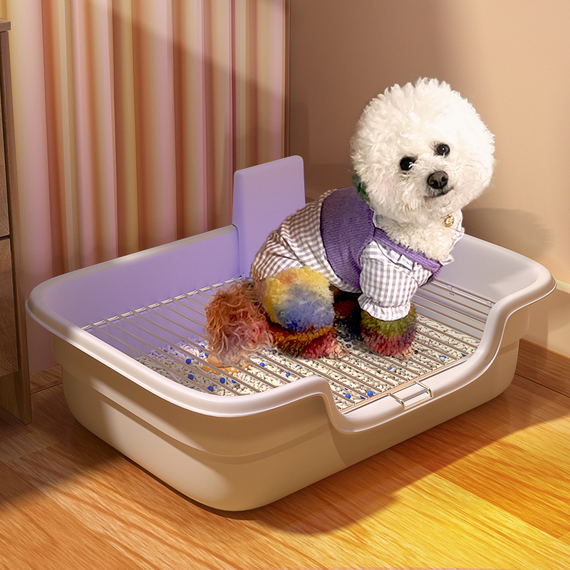 Puppy Potty Training Dog Pee Tray Toilet Stainless Steel Gridding Tray ...