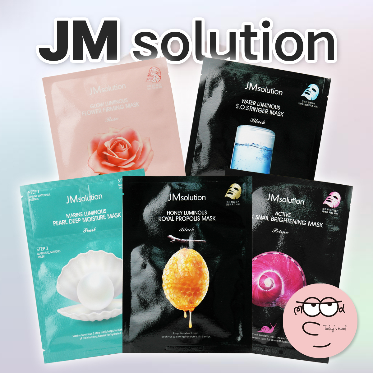 [JM Solution] Mask Pack 1pcs (5 types) | Honey Glow Essence Brightening ...