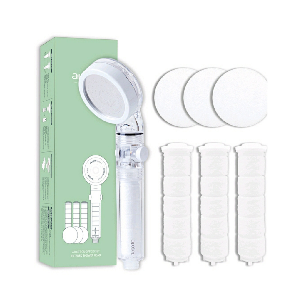 Korea [atojet] On-off filter shower main product+ head filter 3p+body ...