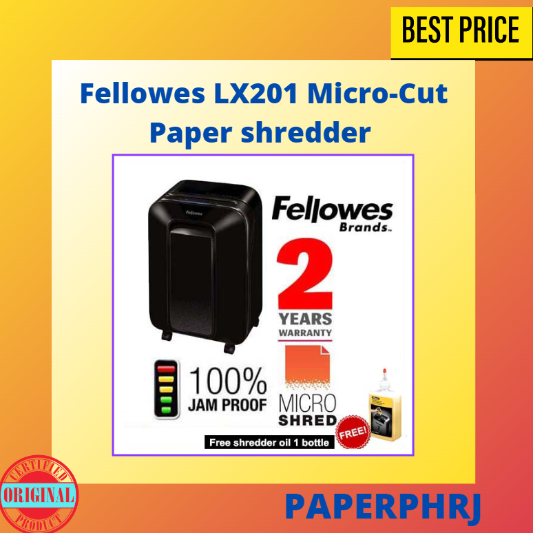 Fellowes LX 201| LX201 Micro-Cut Paper shredder | 100% Jamproof System ...