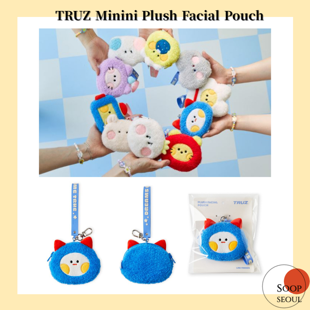 TRUZ Official Plush Facial Pouch / face pouch linefriends treasure ...