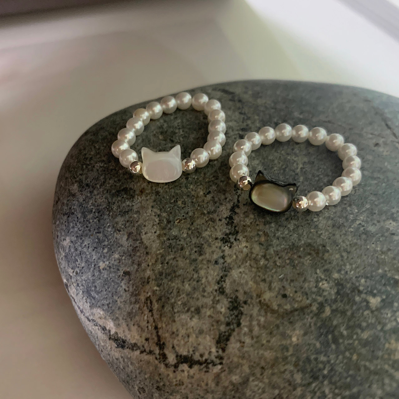 [Cozywhite] Kitty Pearl Silver925 Ring(free size) | Shopee Malaysia