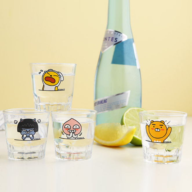 KaKao Freinds Jinro Soju Special 4 Glass Set Best Way to Enjoy Soju ...