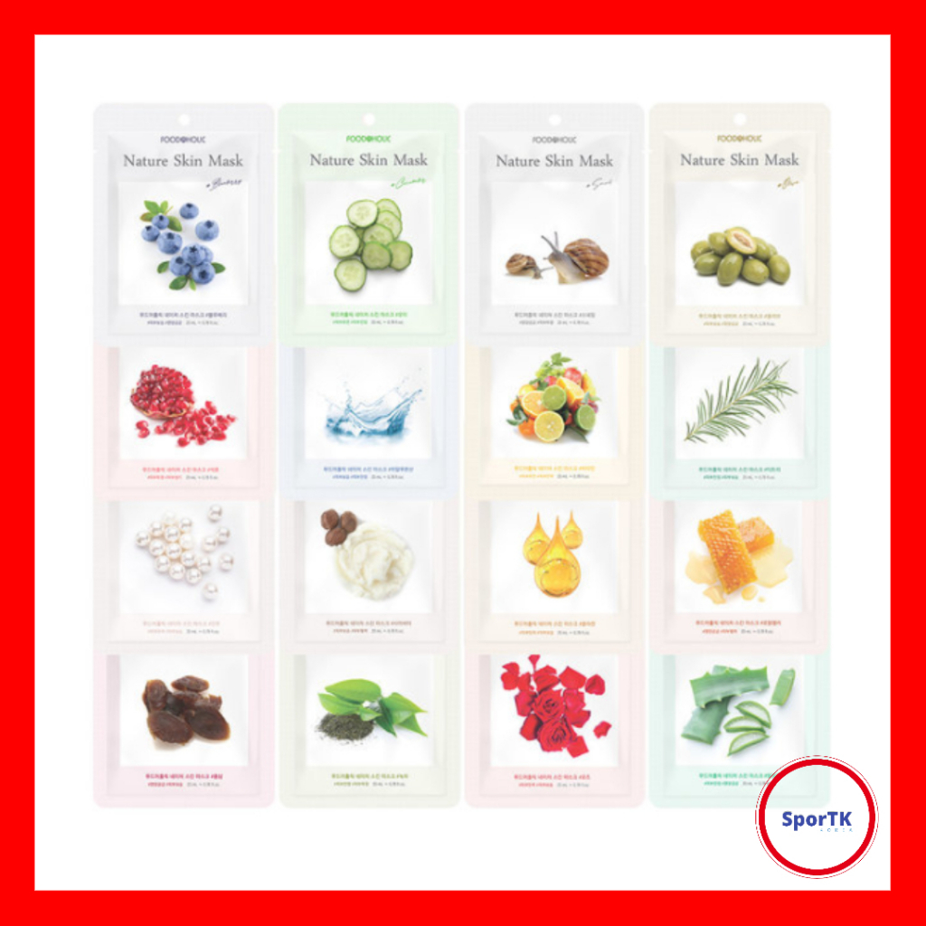 Foodaholic Nature Skin Mask Pack 10sheets 16Types / Face Mask Sheet ...