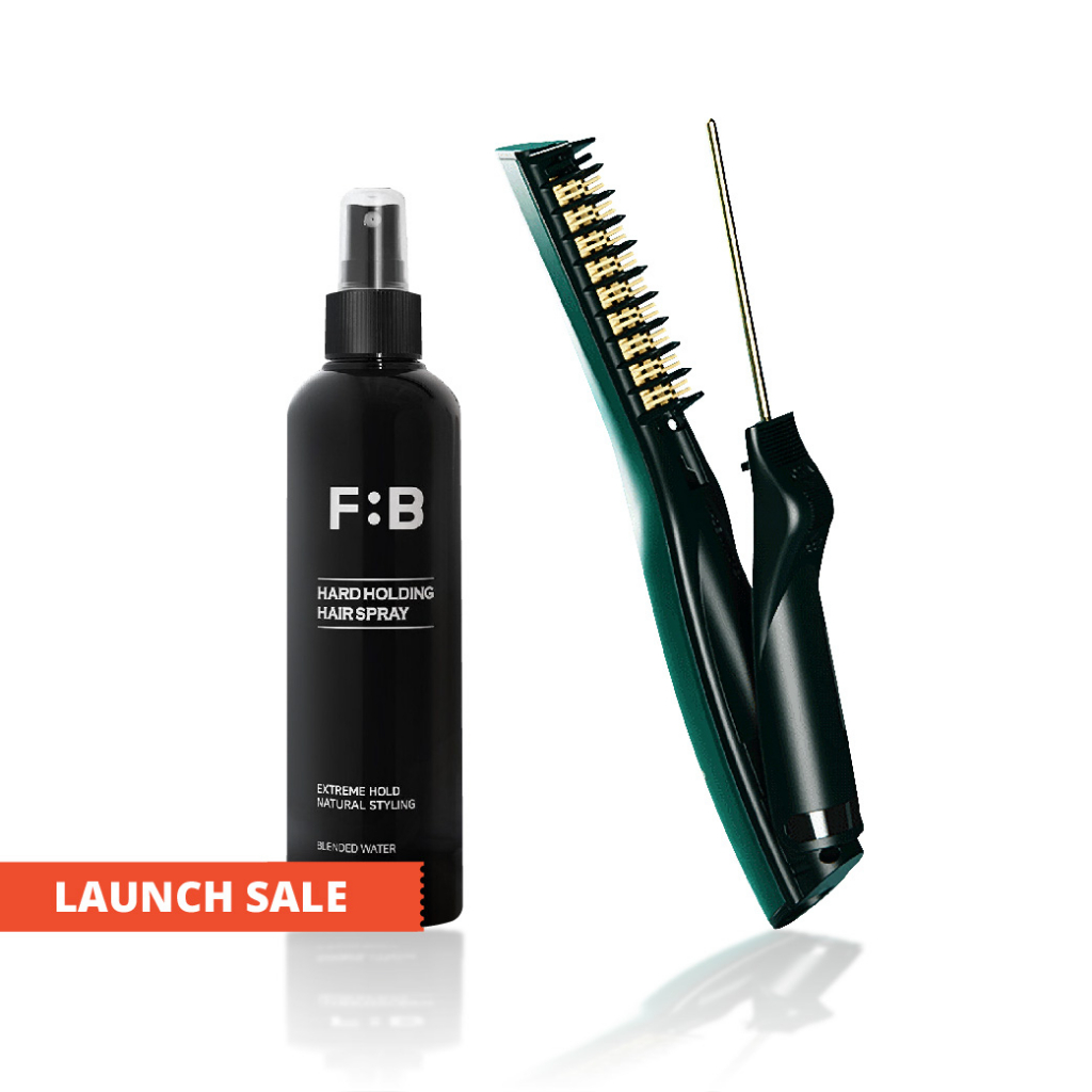 Forbeaut MStyler Curling Iron + Hard Holding Spray For Curl Straighten ...