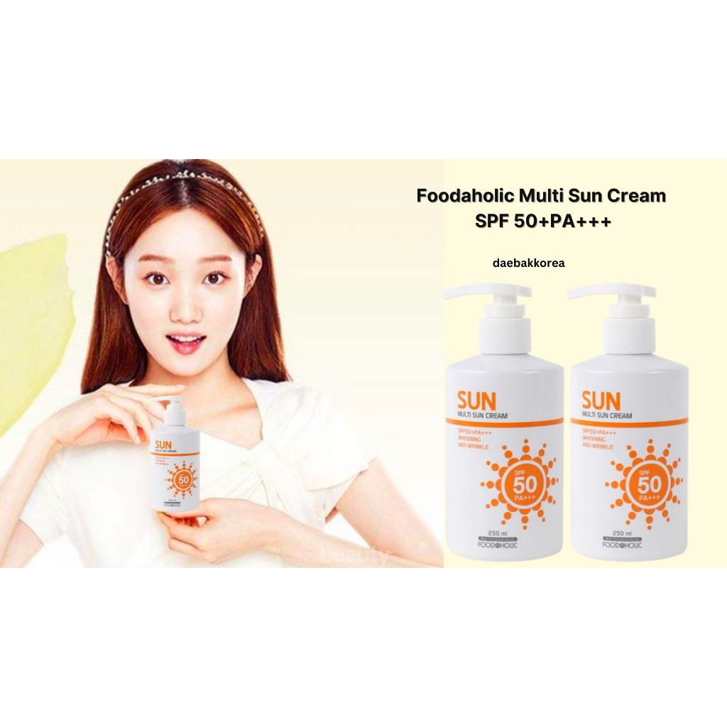 FOODAHOLIC Sunscreen Multi Sun Cream SPF 50+ PA +++ 250ML | Shopee Malaysia
