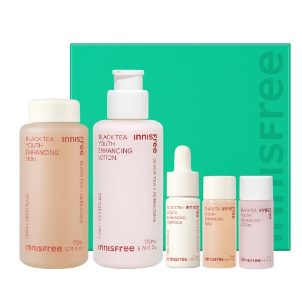 Innisfree Black Tea Youth Enhancing Skin Care Set / Intensive Care Duo ...