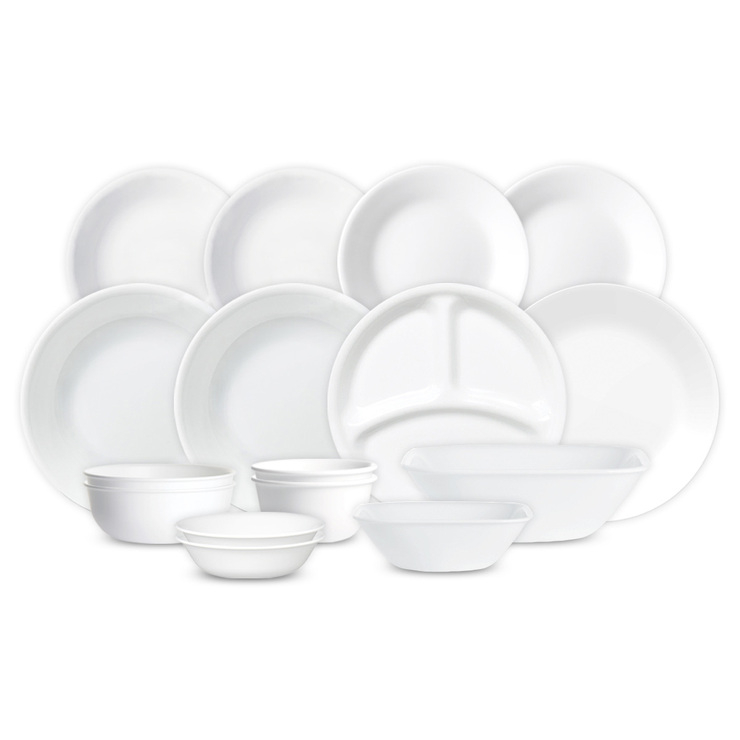 Corelle White Dinnerware Set 16P | Shopee Malaysia