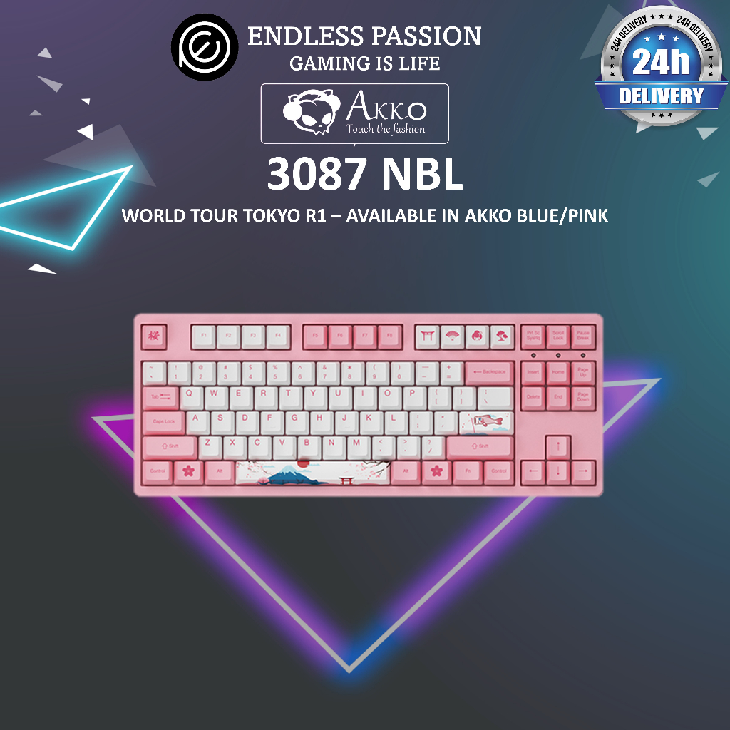 AKKO Keyboard 3087 NBL - World Tour Tokyo R1 - Available in Akko Pink ...