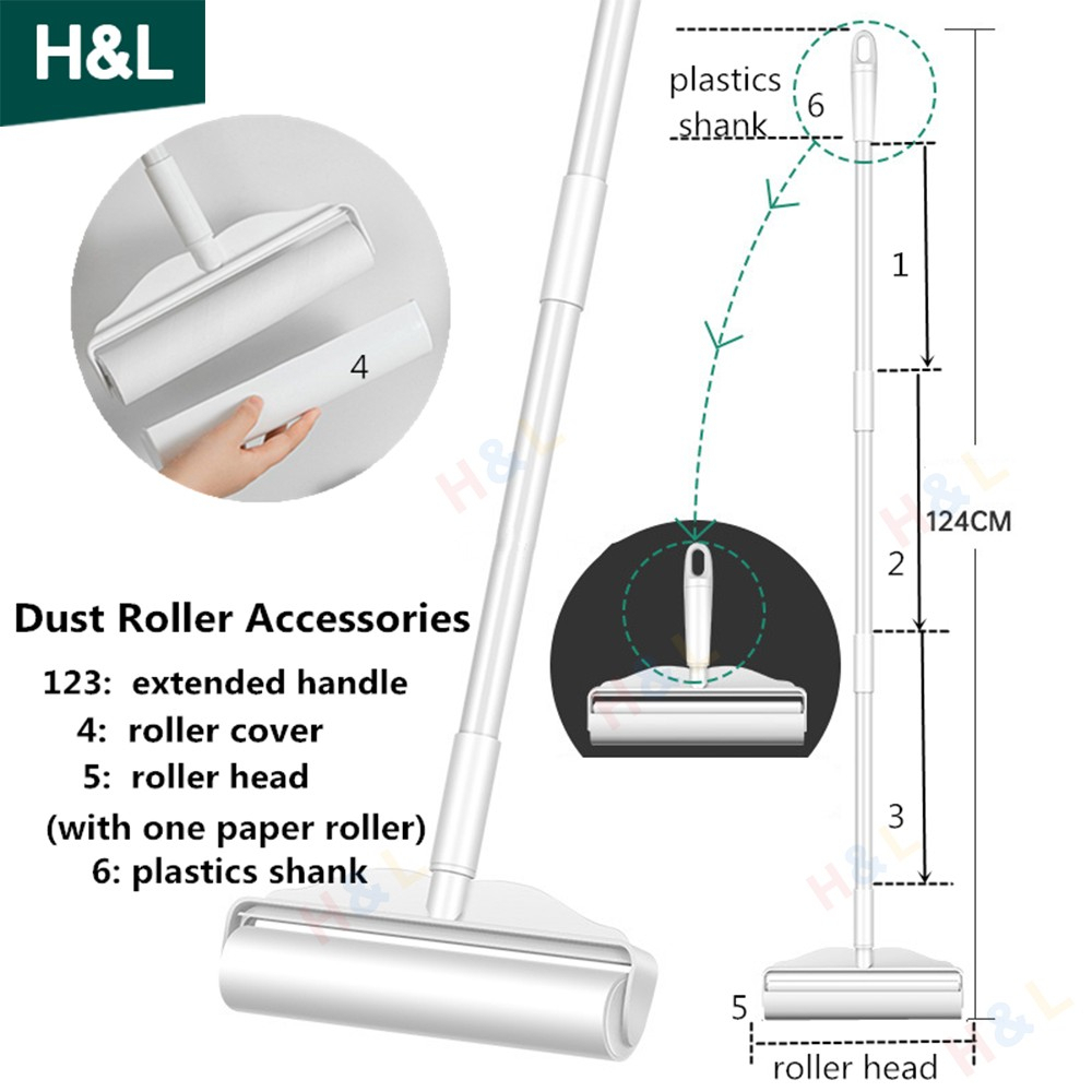 SG Seller lint Roller dust Removing Hair Extendable Handle Cleaner Hair ...