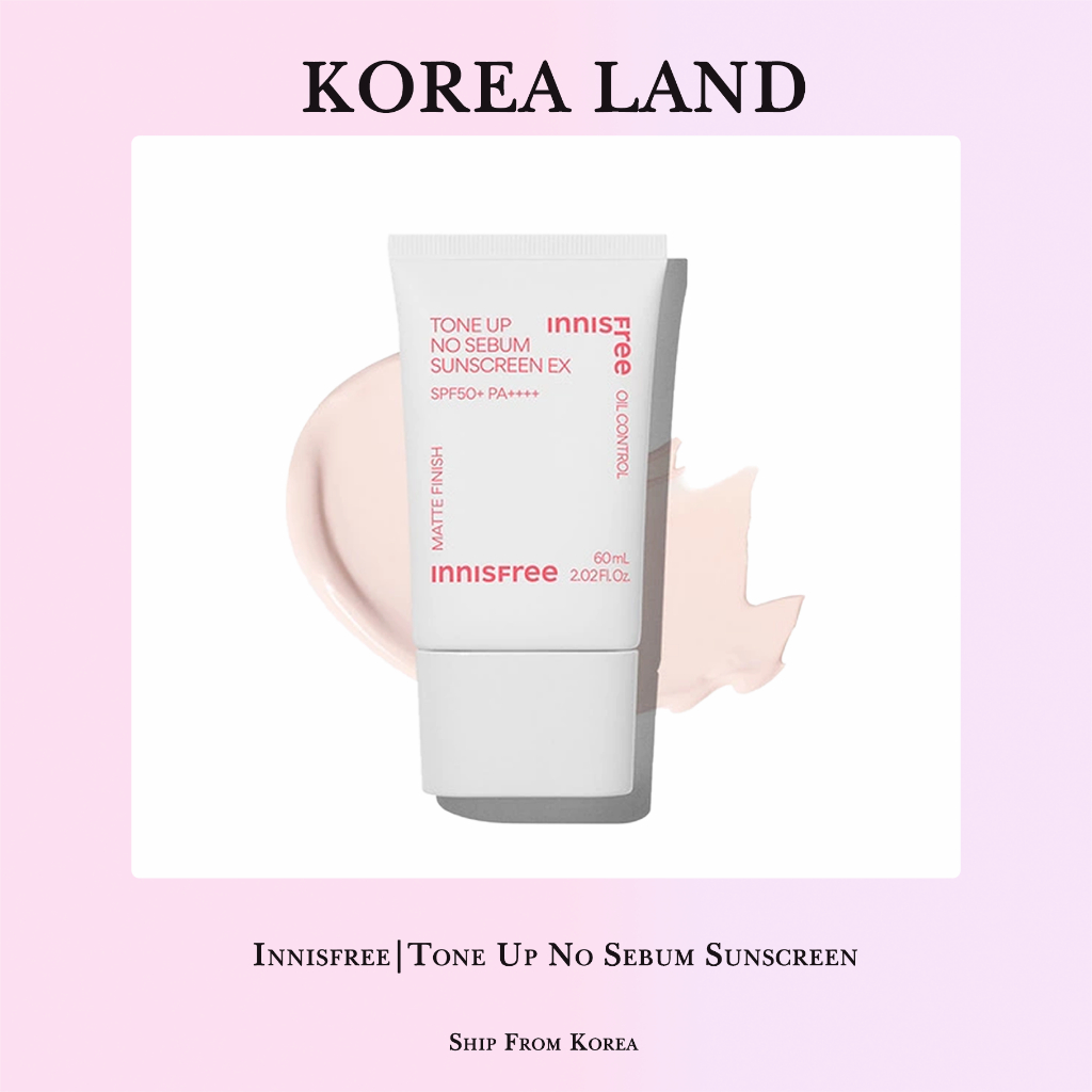 Innisfree | Tone Up No Sebum Sunscreen SPF50+ PA++++ New Version 2023 (50ml) | Shopee Malaysia